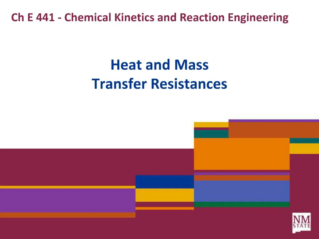 PPT - Ch E 441 - Chemical Kinetics and Reaction Engineering PowerPoint ...
