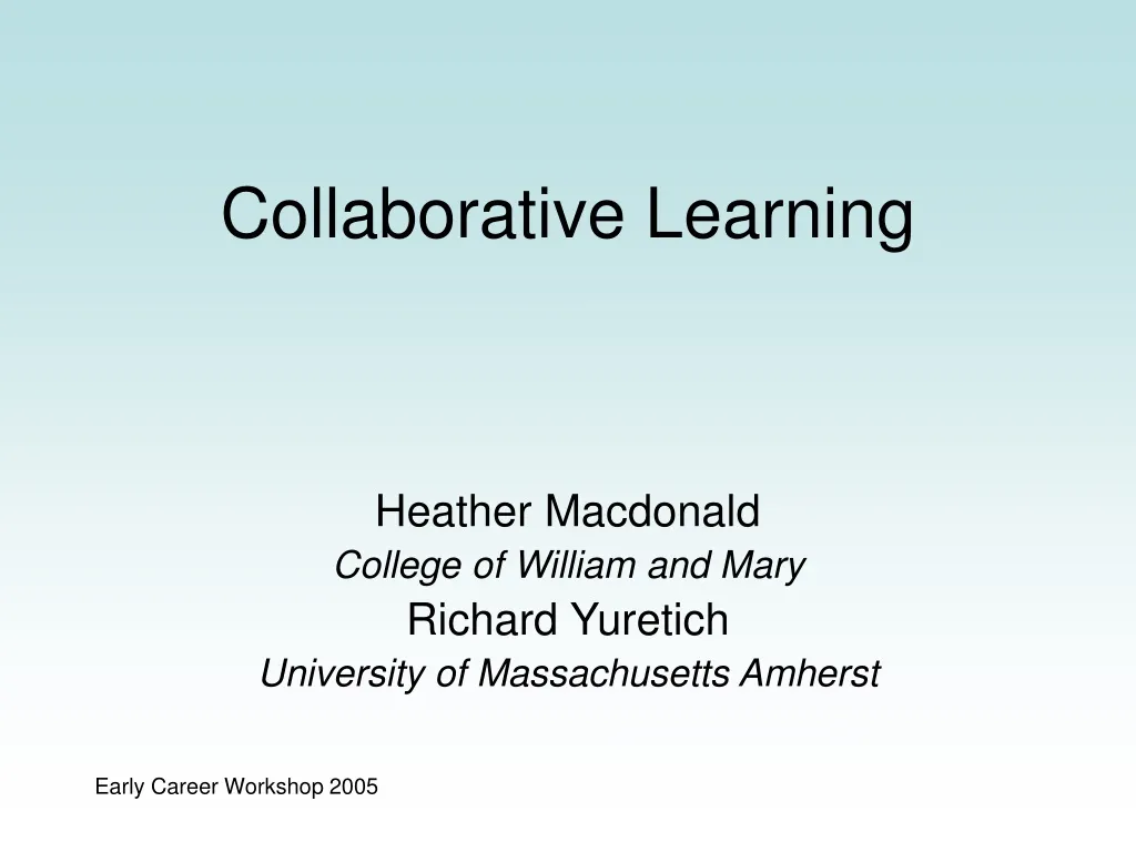 PPT - Collaborative Learning PowerPoint Presentation, free download ...