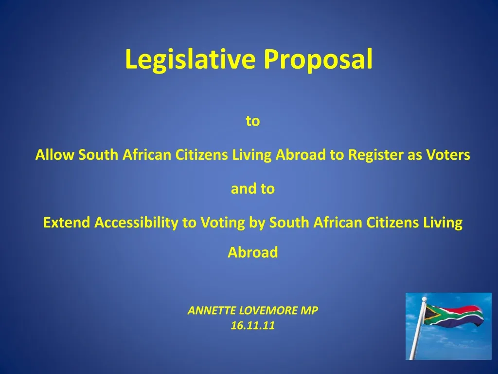 PPT - Legislative Proposal PowerPoint Presentation, free download - ID ...