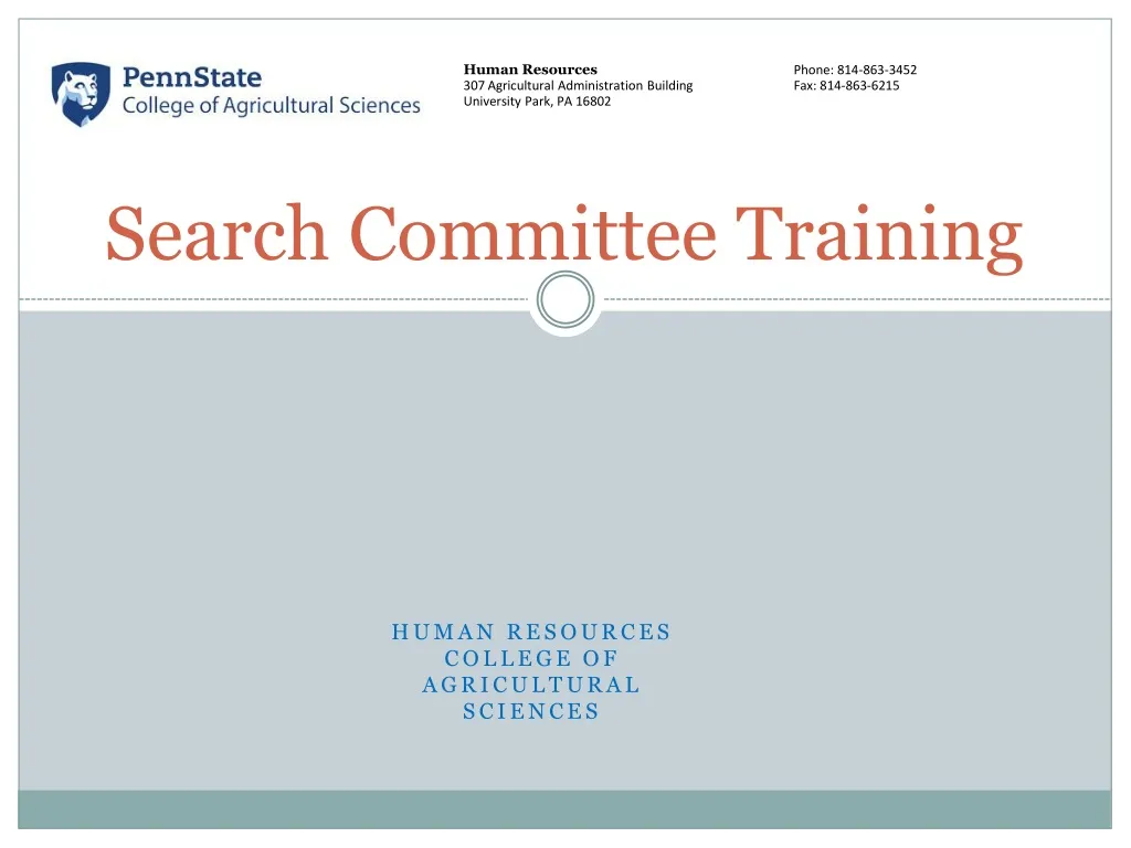 PPT - Search Committee Training PowerPoint Presentation, free download ...