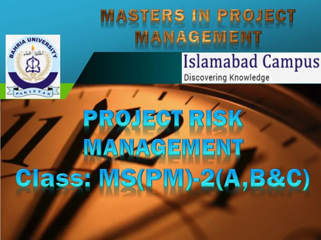 PPT - MASTERS IN PROJECT MANAGEMENT PowerPoint Presentation, free ...