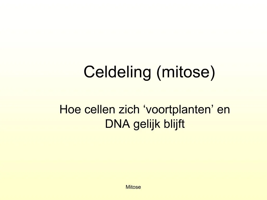 Ppt Celdeling Mitose Powerpoint Presentation Free Download Id 489731