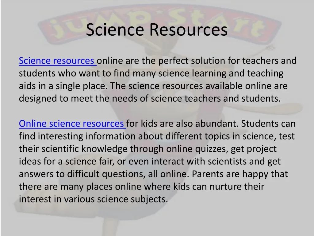 PPT - Science Resources PowerPoint Presentation, free download - ID:490766