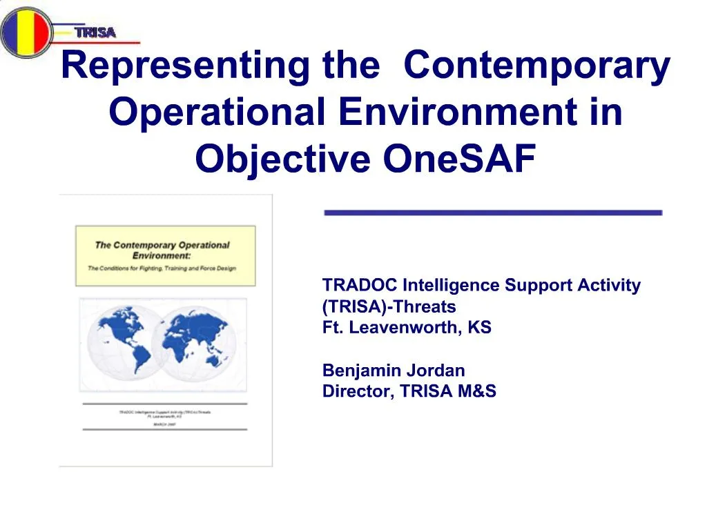 PPT - Representing the Contemporary Operational Environment in ...
