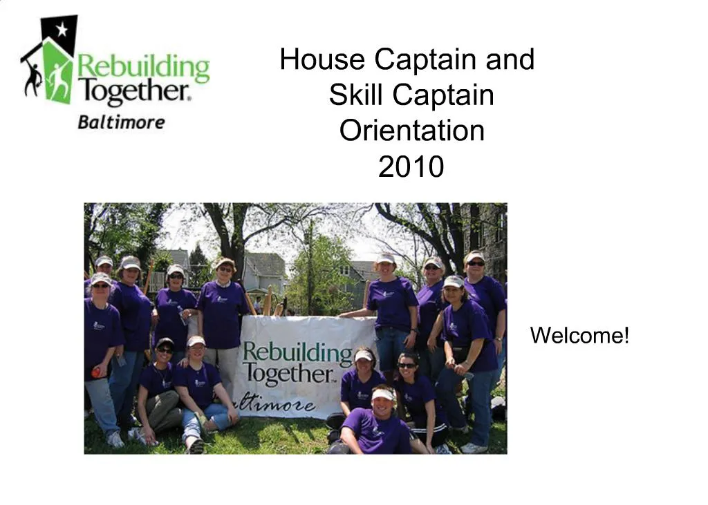 PPT - House Captain and Skill Captain Orientation 2010 PowerPoint ...