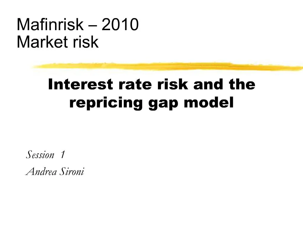 PPT - Interest rate risk and the repricing gap model PowerPoint ...