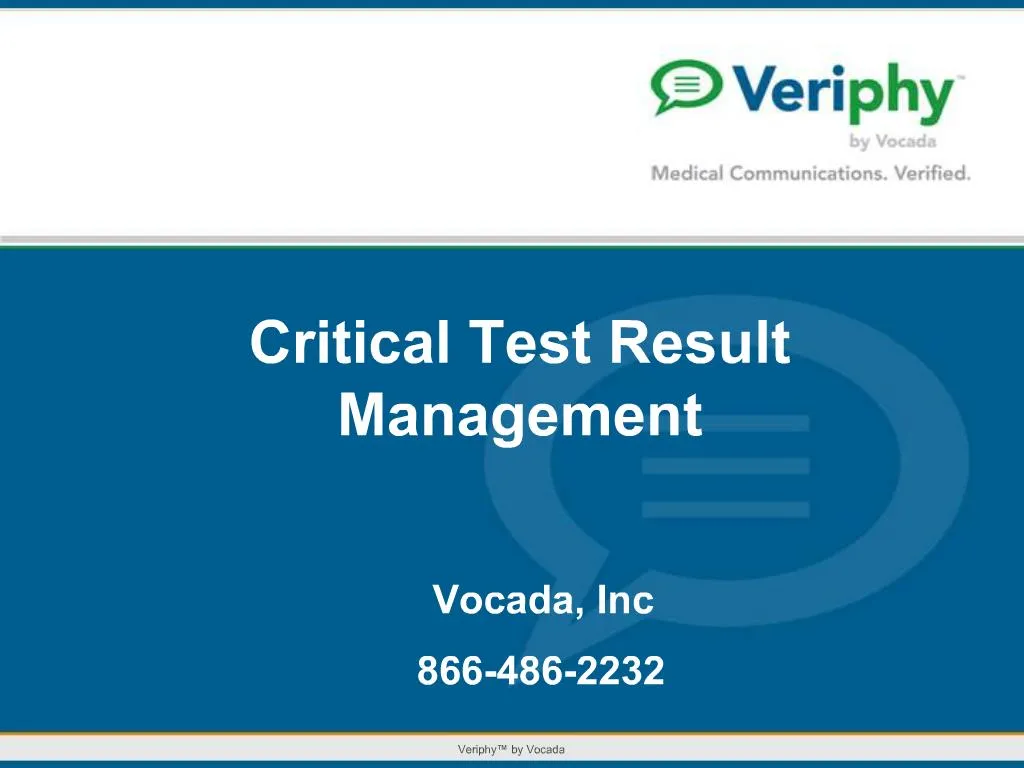 PPT - Critical Test Result Management PowerPoint Presentation, free ...