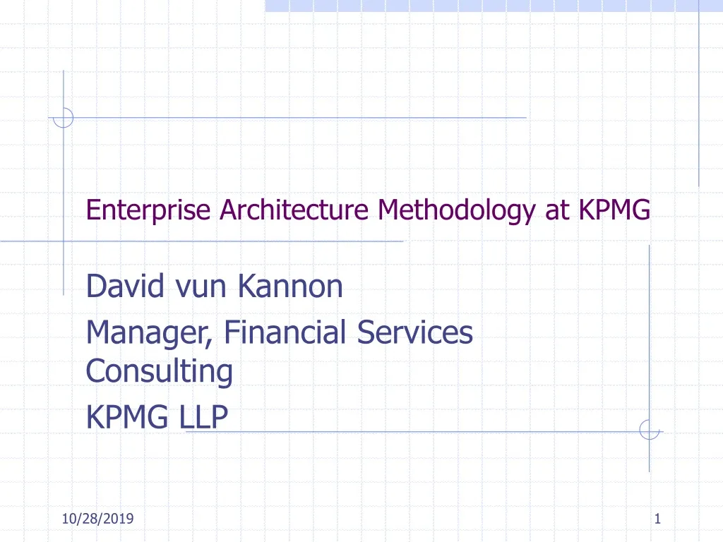 PPT - Enterprise Architecture Methodology at KPMG PowerPoint ...