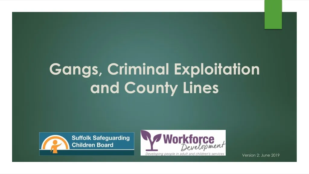 PPT - Gangs, Criminal Exploitation and County Lines PowerPoint ...