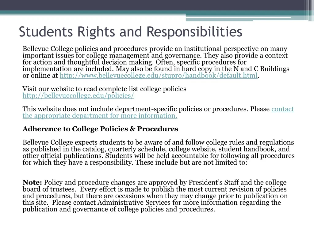 PPT - Students Rights and Responsibilities PowerPoint Presentation ...