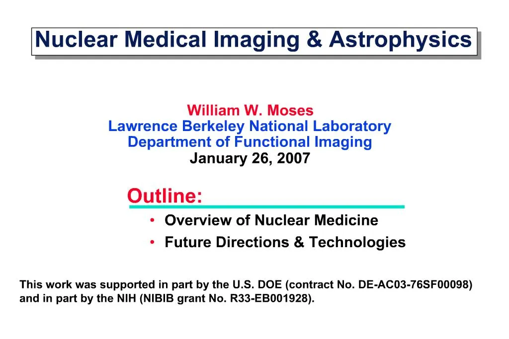 PPT - Nuclear Medical Imaging Astrophysics PowerPoint Presentation ...