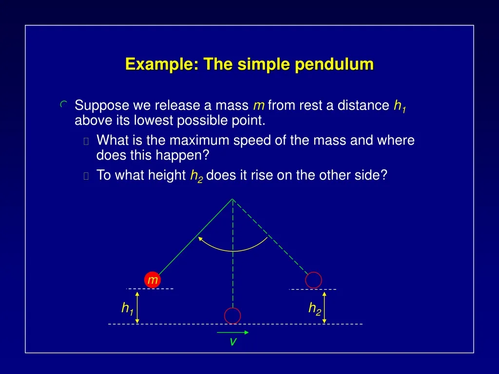 PPT - Example: The simple pendulum PowerPoint Presentation, free ...