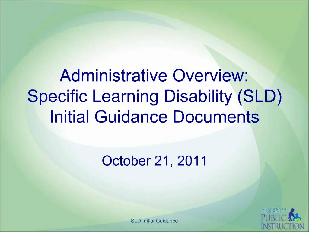 PPT - Administrative Overview: Specific Learning Disability SLD Initial ...