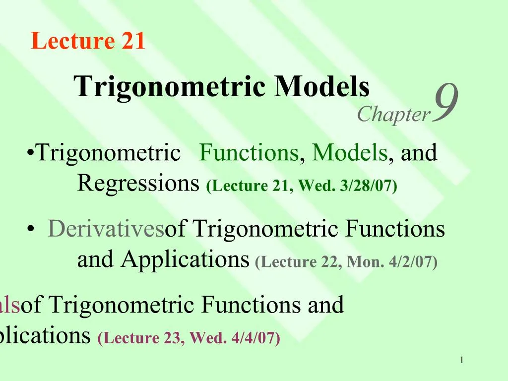 PPT - Trigonometric Models PowerPoint Presentation, free download - ID ...