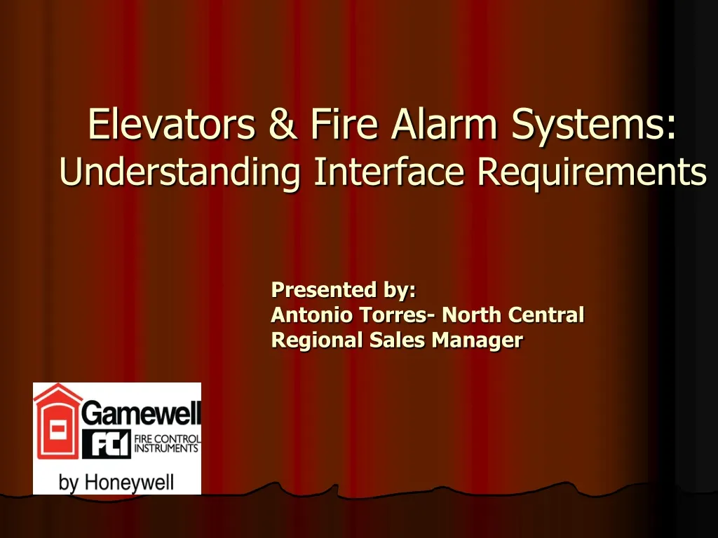 PPT - Elevators & Fire Alarm Systems: Understanding Interface Requirements PowerPoint ...
