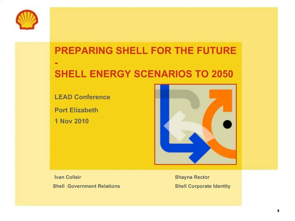 PPT - PREPARING SHELL FOR THE FUTURE - SHELL ENERGY SCENARIOS TO 2050 ...