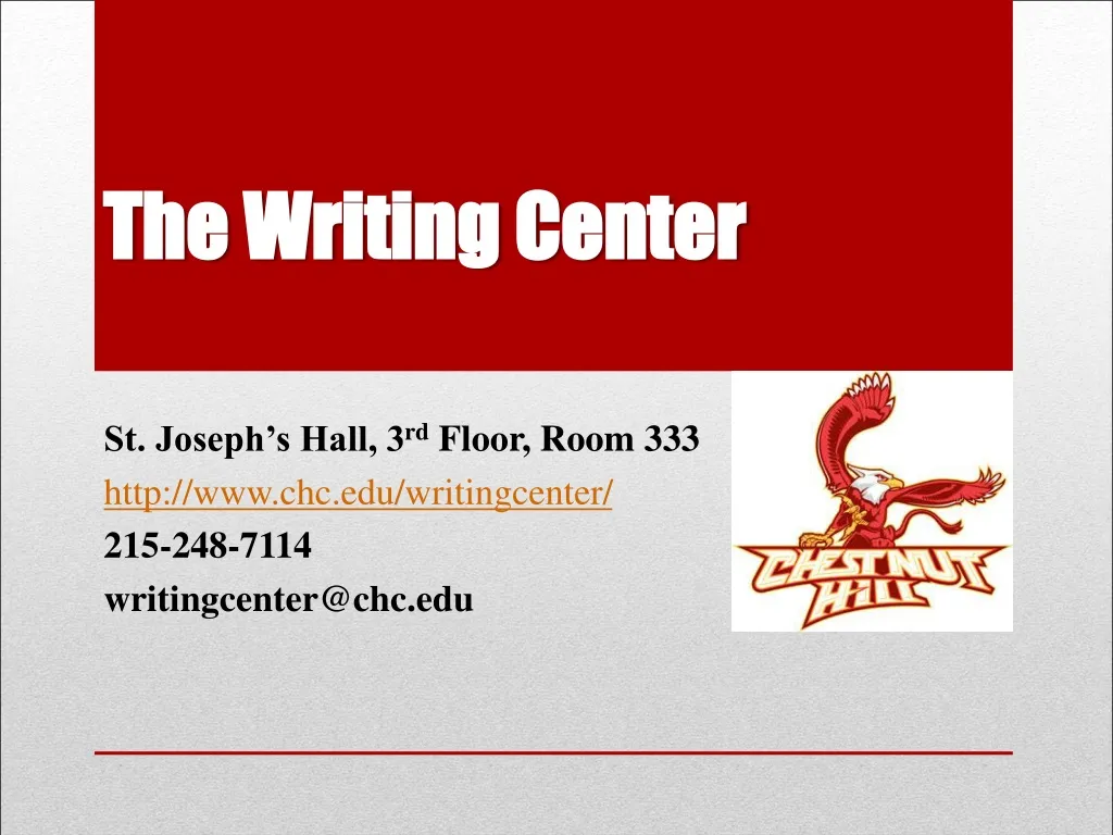 PPT - The Writing Center PowerPoint Presentation, free download - ID:523698