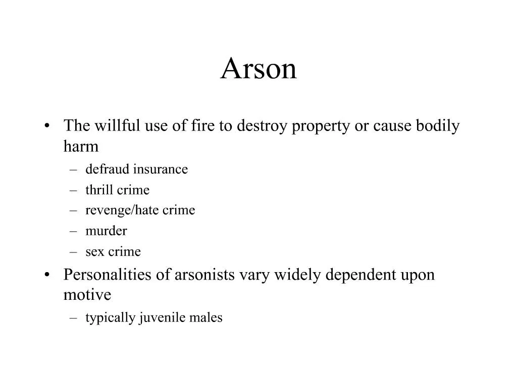 PPT - Arson PowerPoint Presentation, free download - ID:524274