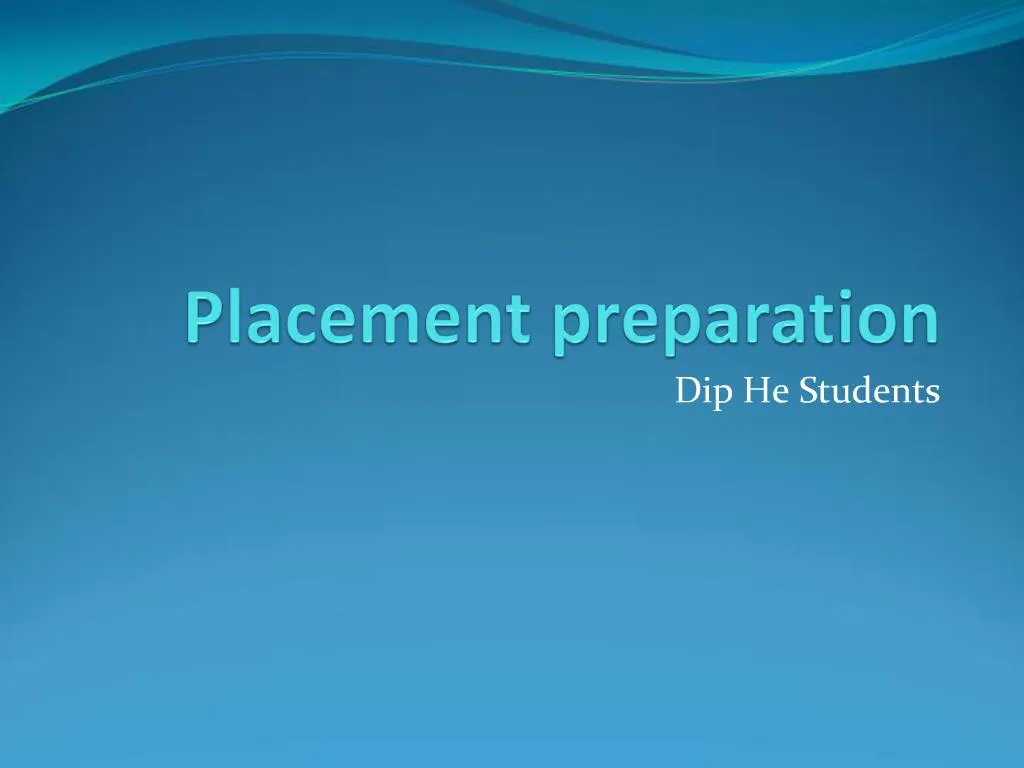 PPT - Placement preparation PowerPoint Presentation, free download - ID ...
