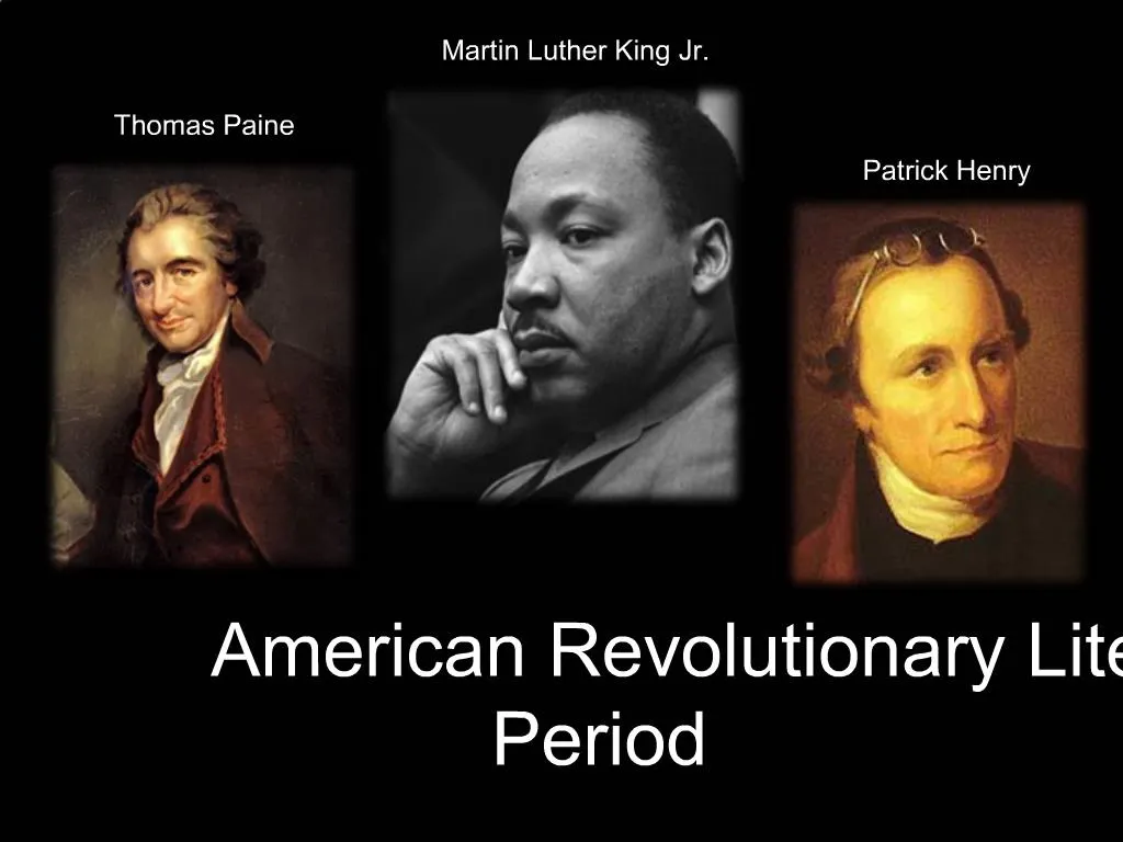 PPT - American Revolutionary Literary Period PowerPoint Presentation ...