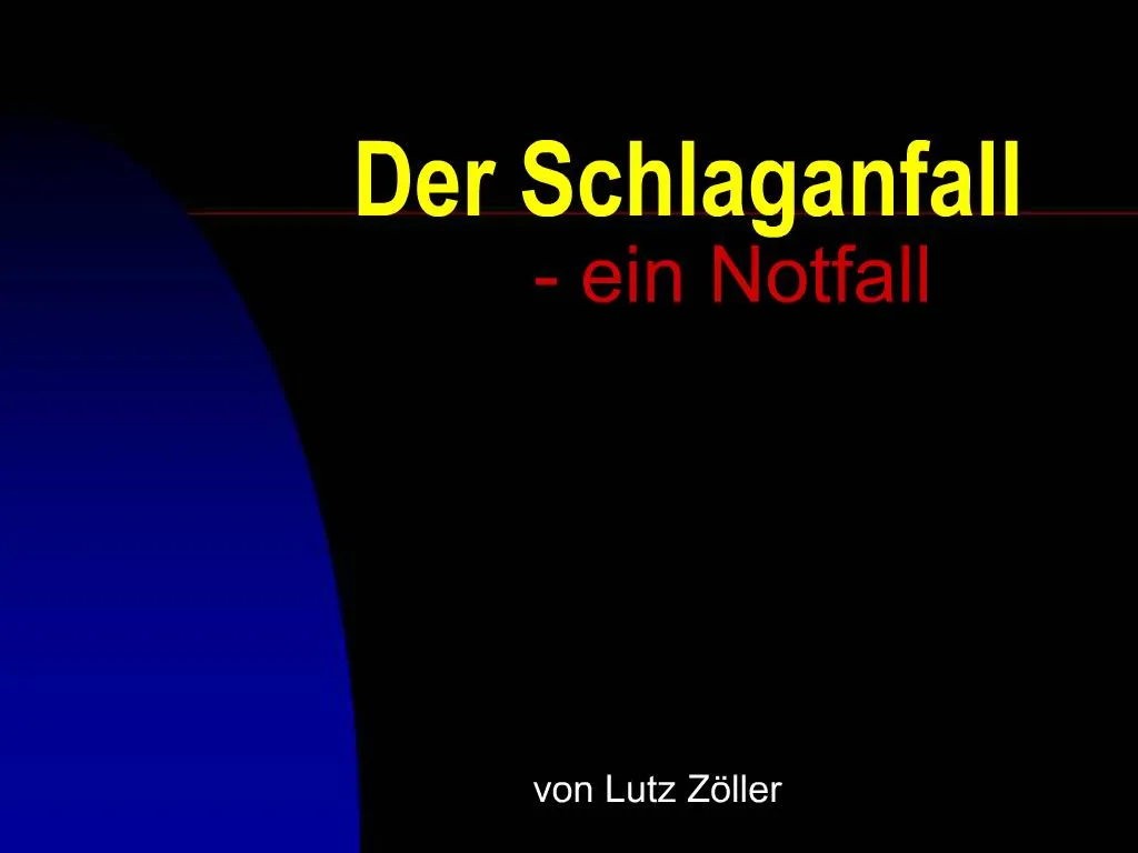PPT - Der Schlaganfall PowerPoint Presentation, free download - ID:531912