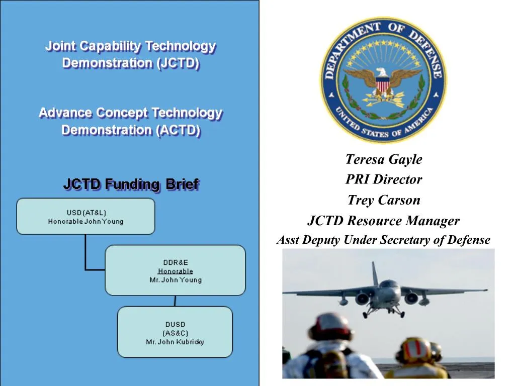 PPT - Teresa Gayle PRI Director Trey Carson JCTD Resource Manager Asst ...