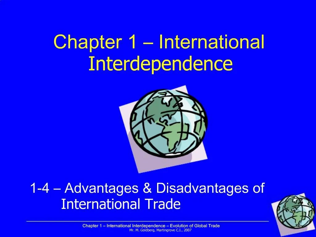 PPT - Chapter 1 International Interdependence PowerPoint Presentation ...