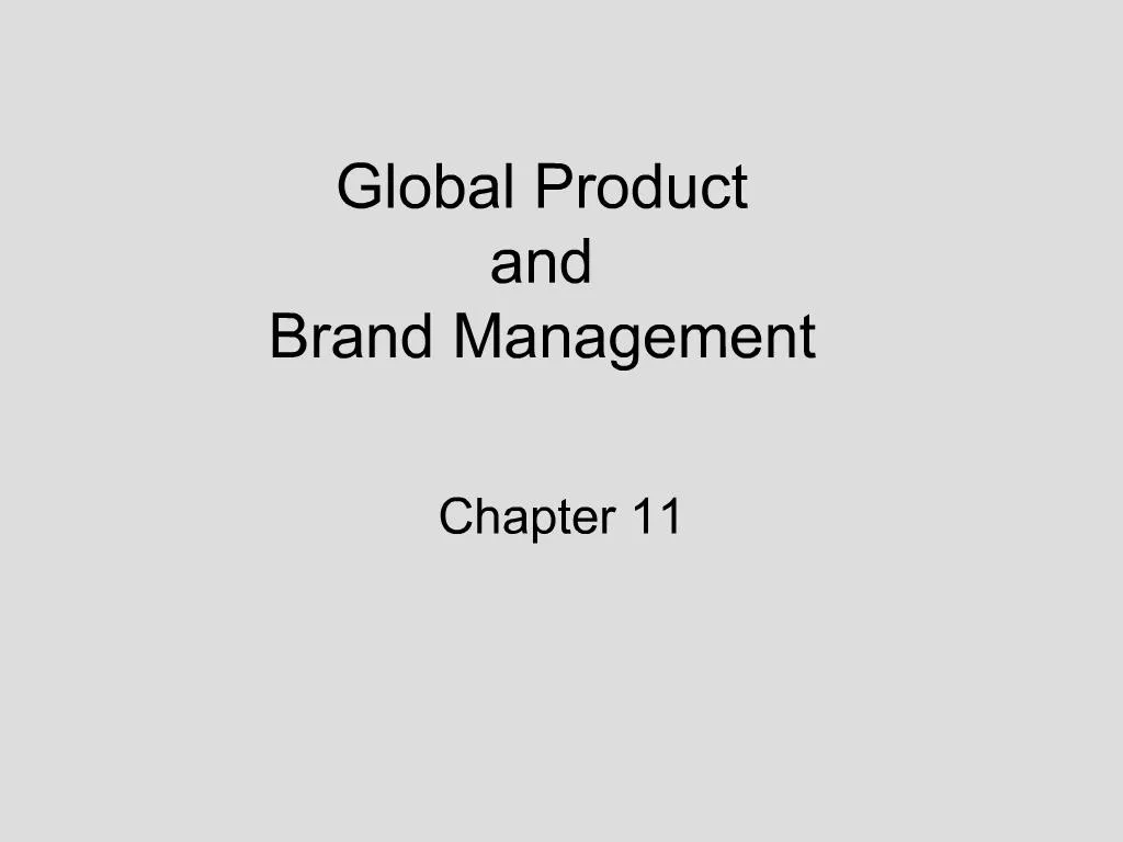 PPT - Global Product and Brand Management PowerPoint Presentation, free ...