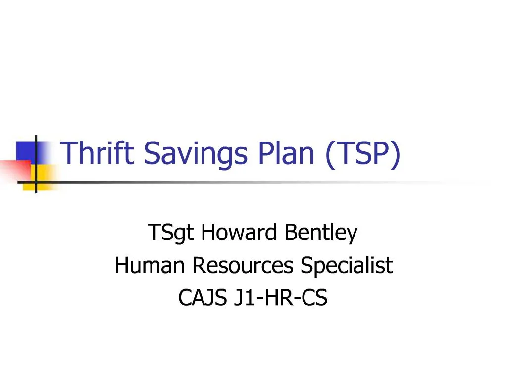PPT - Thrift Savings Plan TSP PowerPoint Presentation, free download ...