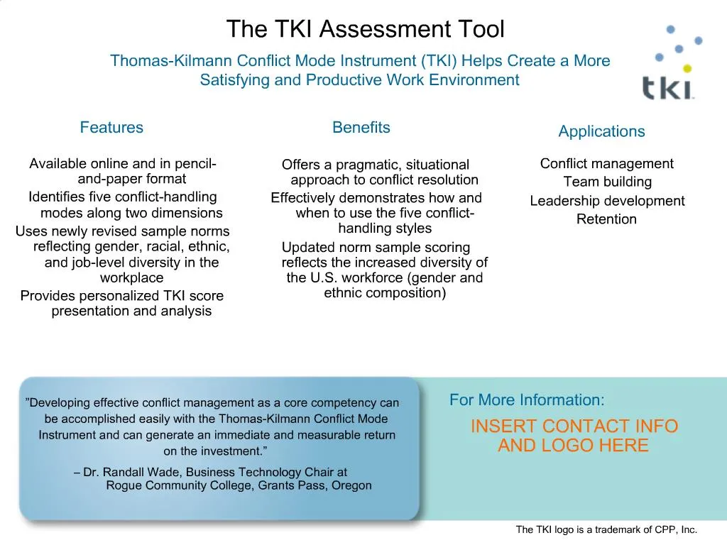 PPT - The TKI Assessment Tool PowerPoint Presentation, free download ...