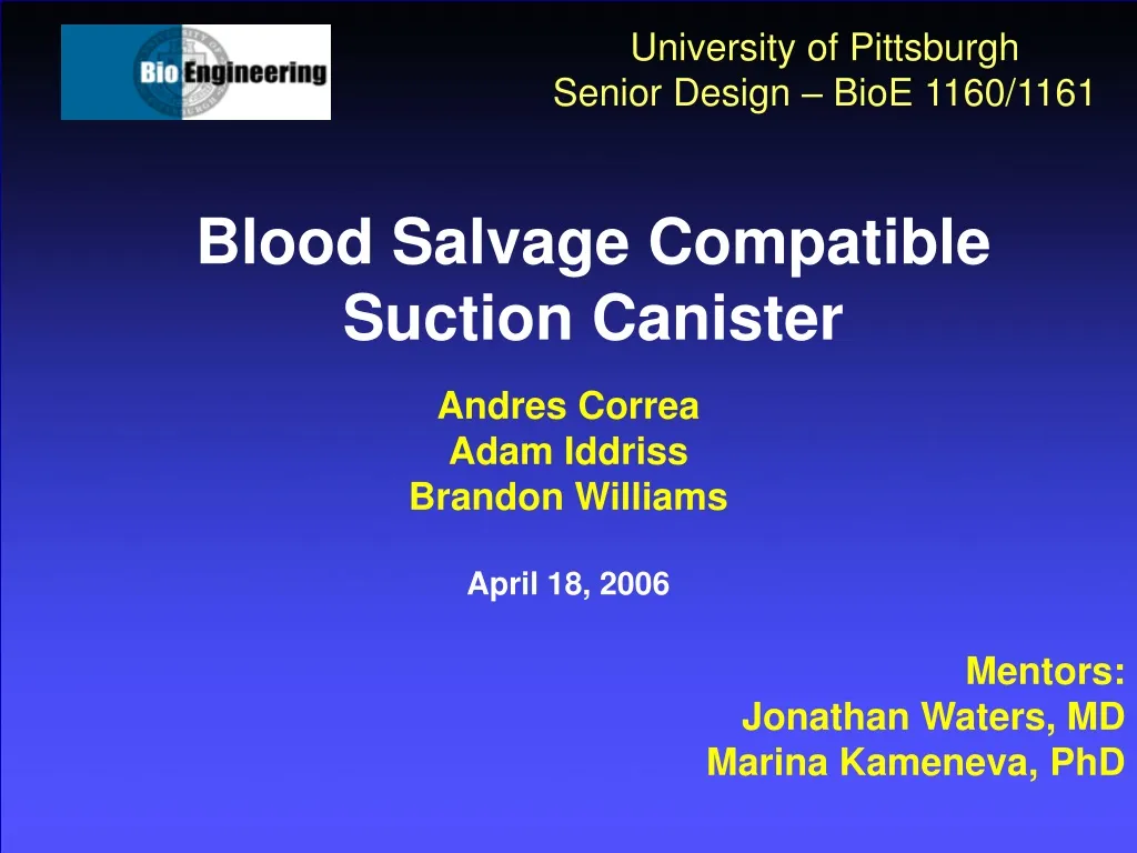 PPT - Blood Salvage Compatible Suction Canister PowerPoint Presentation ...