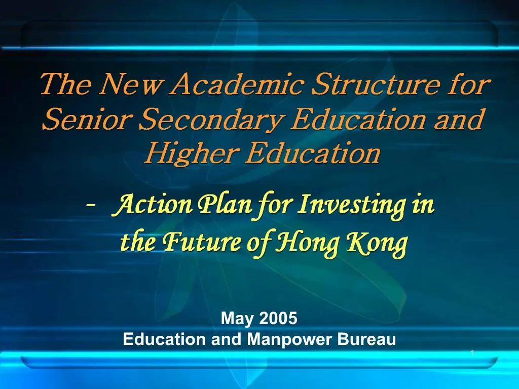 PPT - The New Academic Structure for Senior Secondary Education and ...