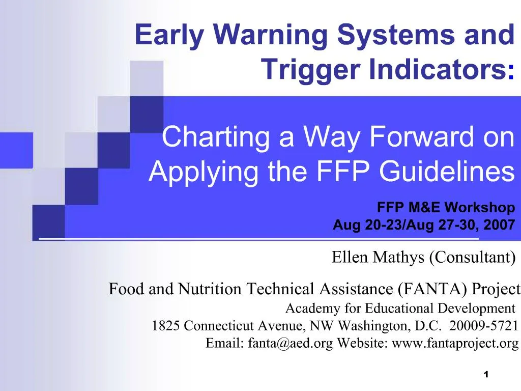 PPT - Early Warning Systems and Trigger Indicators: Charting a Way ...