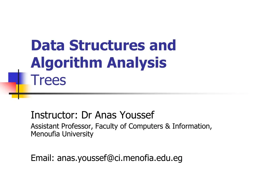 PPT - Data Structures and Algorithm Analysis Trees PowerPoint ...
