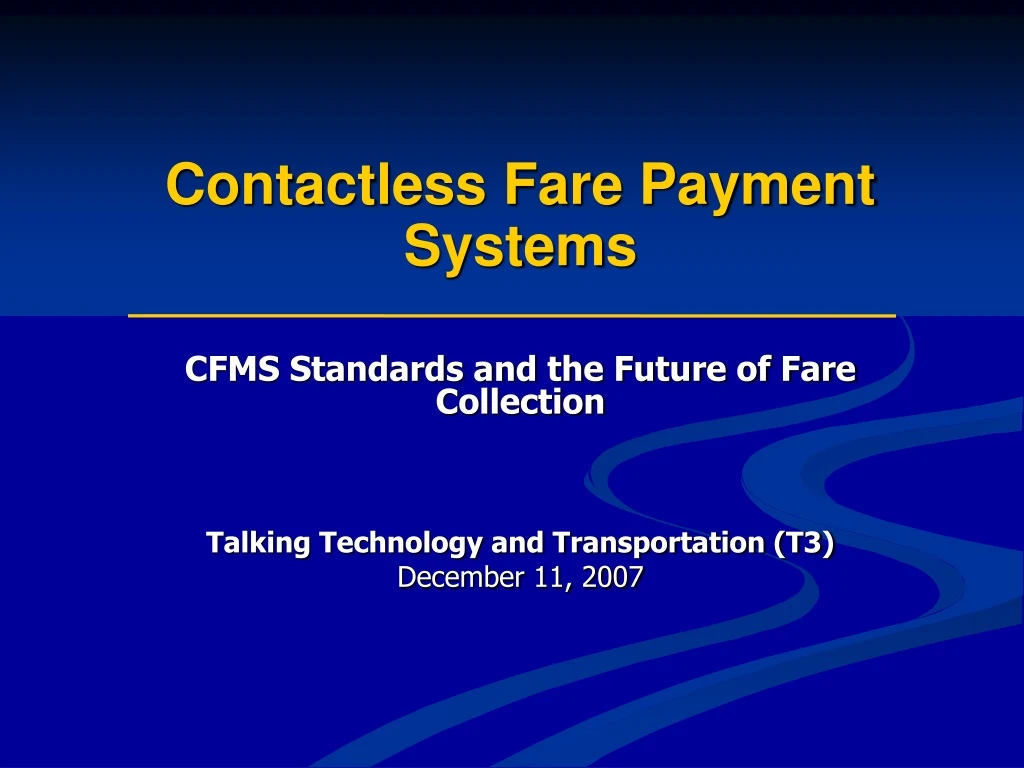 PPT - Contactless Fare Payment Systems PowerPoint Presentation, free ...