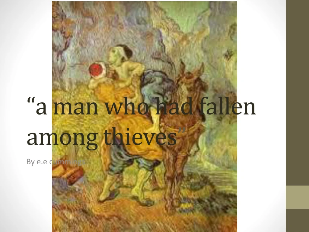 PPT - “a man who had fallen among thieves ” PowerPoint Presentation ...