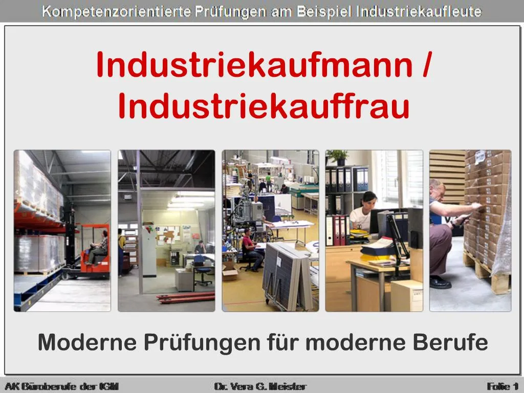 PPT - Industriekaufmann PowerPoint Presentation, free download - ID:555621