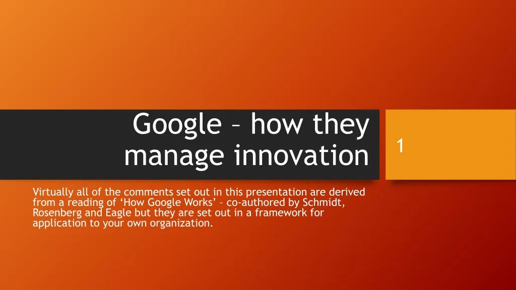 PPT - Google – how they manage innovation PowerPoint Presentation, free ...