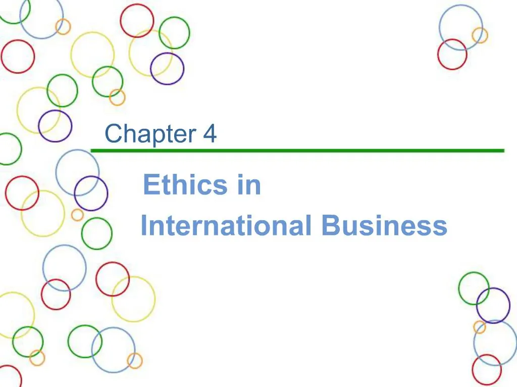 PPT - Ethics in International Business PowerPoint Presentation, free ...