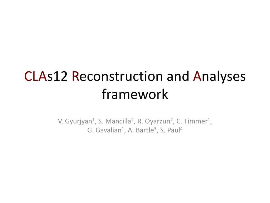 PPT - CLA s12 R econstruction and A nalyses framework PowerPoint ...