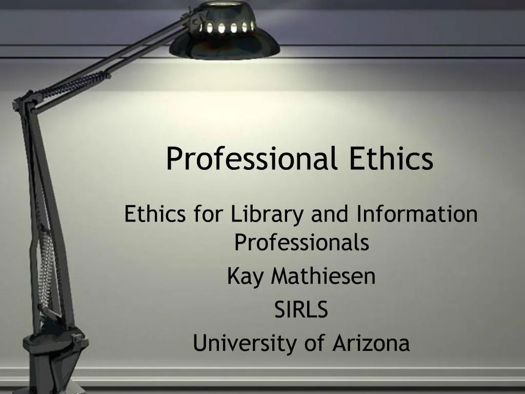 PPT - Professional Ethics PowerPoint Presentation, free download - ID ...