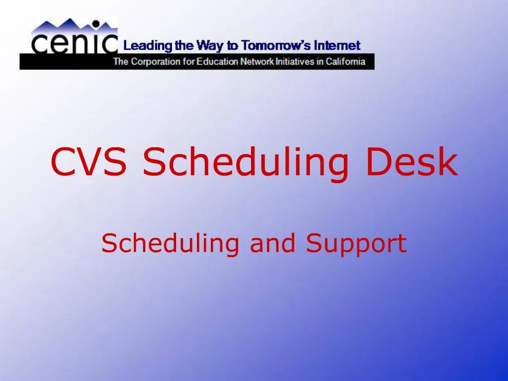 PPT - CVS Scheduling Desk PowerPoint Presentation, free download - ID ...