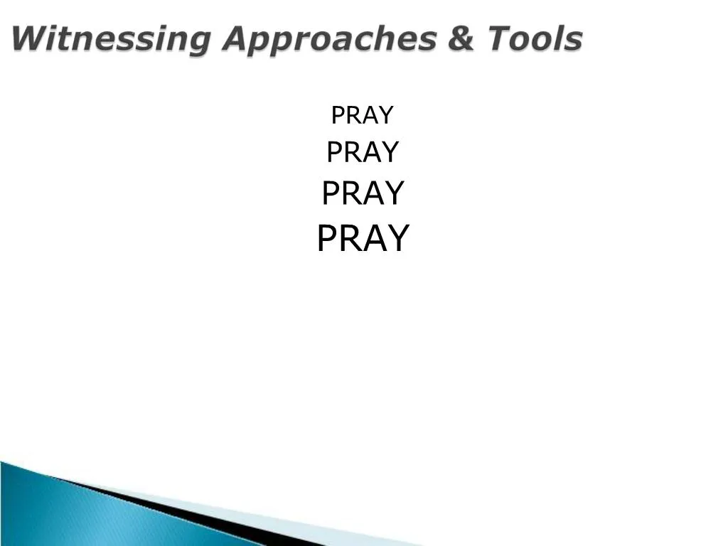 PPT - Witnessing Approaches Tools PowerPoint Presentation, free ...