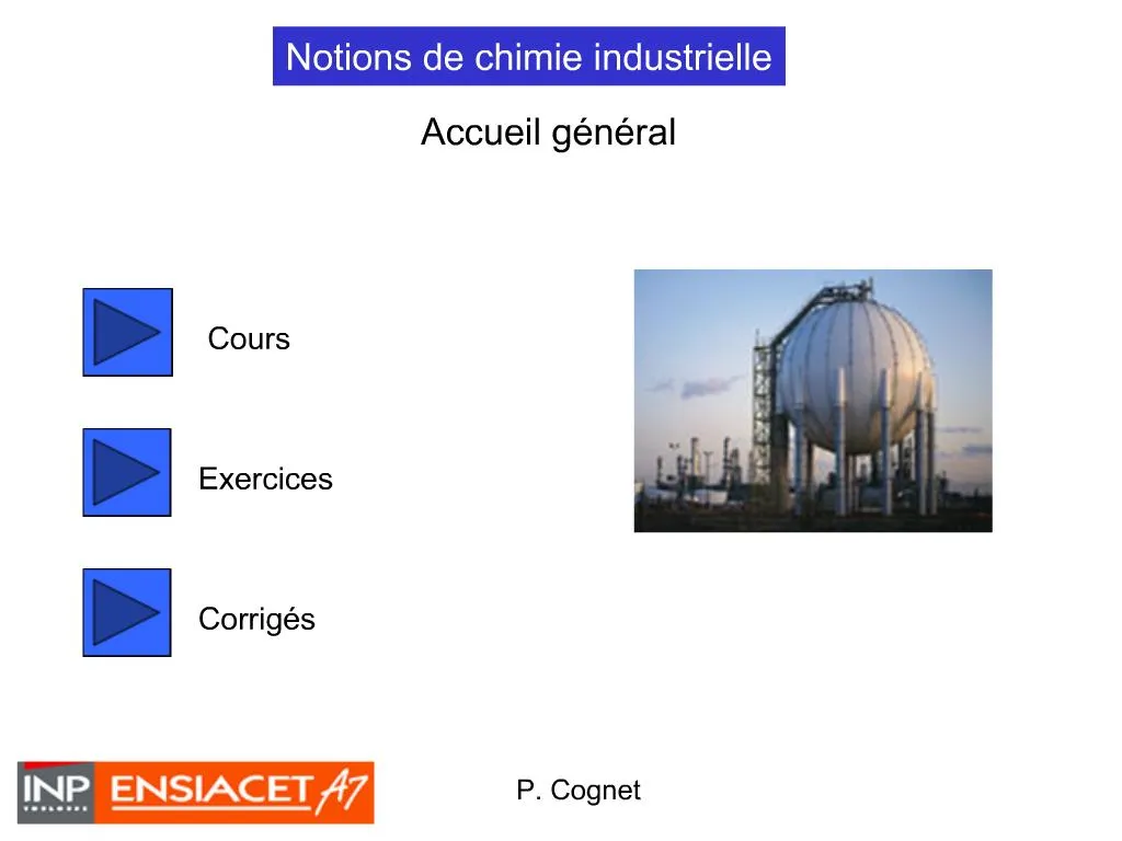 PPT - Notions de chimie industrielle PowerPoint Presentation, free ...