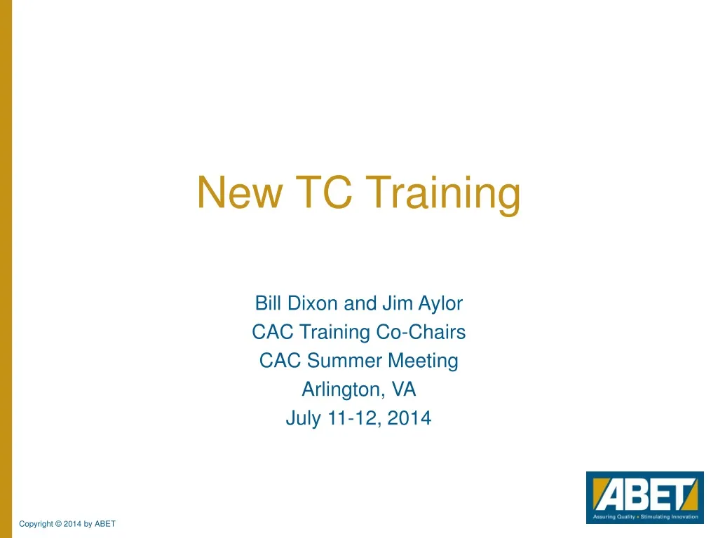 PPT - New TC Training PowerPoint Presentation, free download - ID:569783