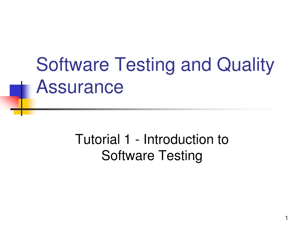 PPT - Software Testing and Quality Assurance PowerPoint Presentation ...