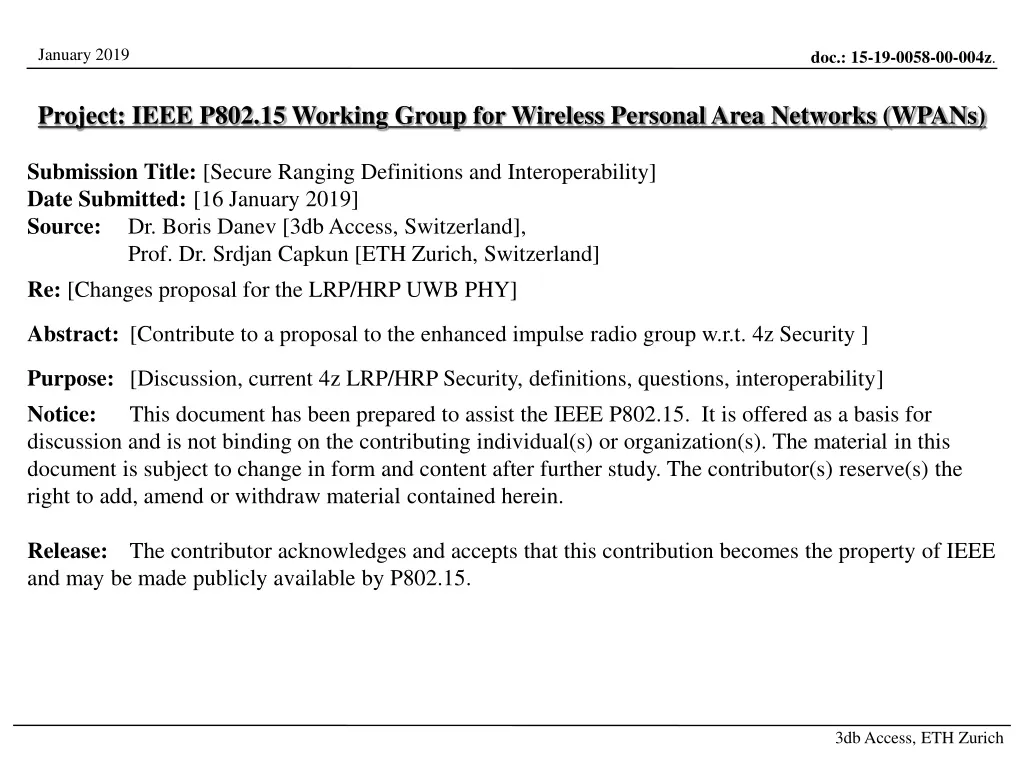 PPT - Project: IEEE P802.15 Working Group for Wireless Personal Area ...