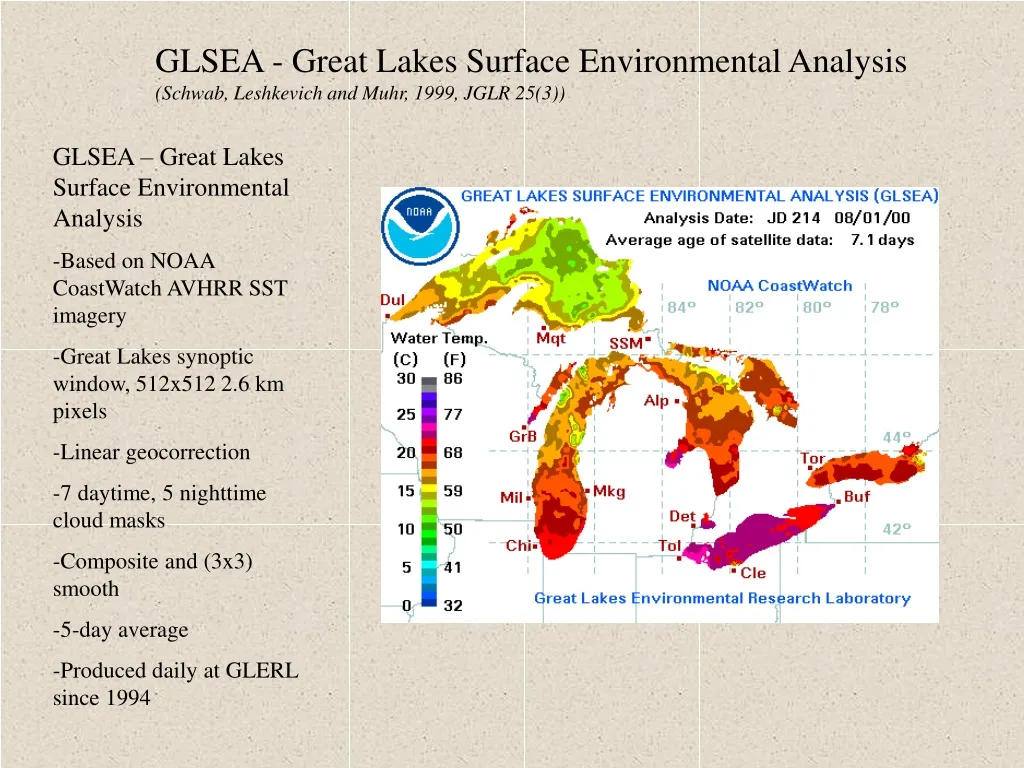 PPT - GLSEA – Great Lakes Surface Environmental Analysis Based on NOAA ...