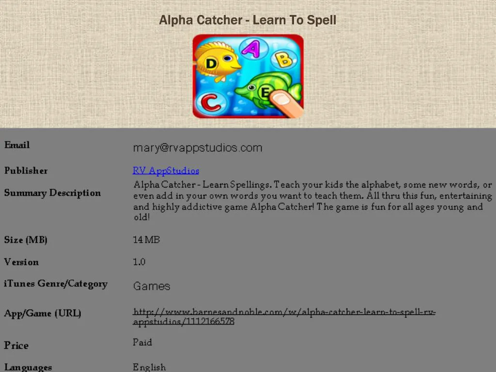 PPT - Alpha Catcher - Learn To Spell PowerPoint Presentation, free ...