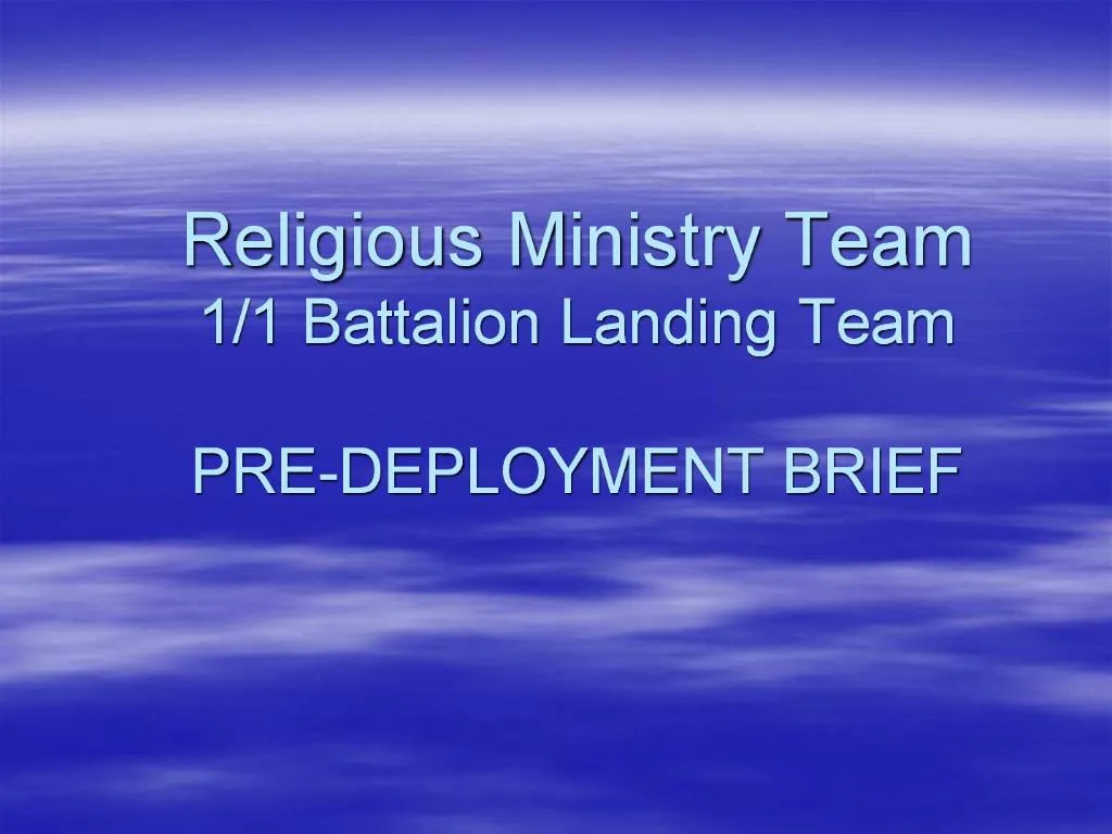 PPT - Religious Ministry Team 1 PowerPoint Presentation, free download ...
